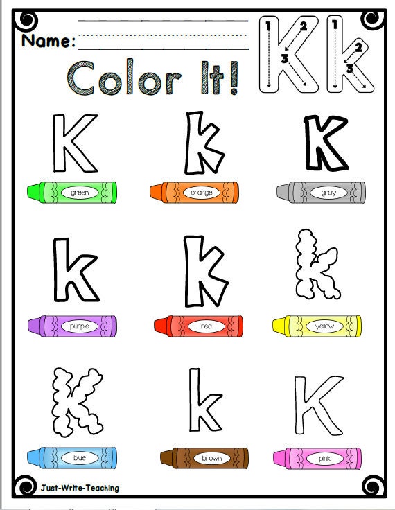 Letter K Practice Games and Activity Pack - Etsy
