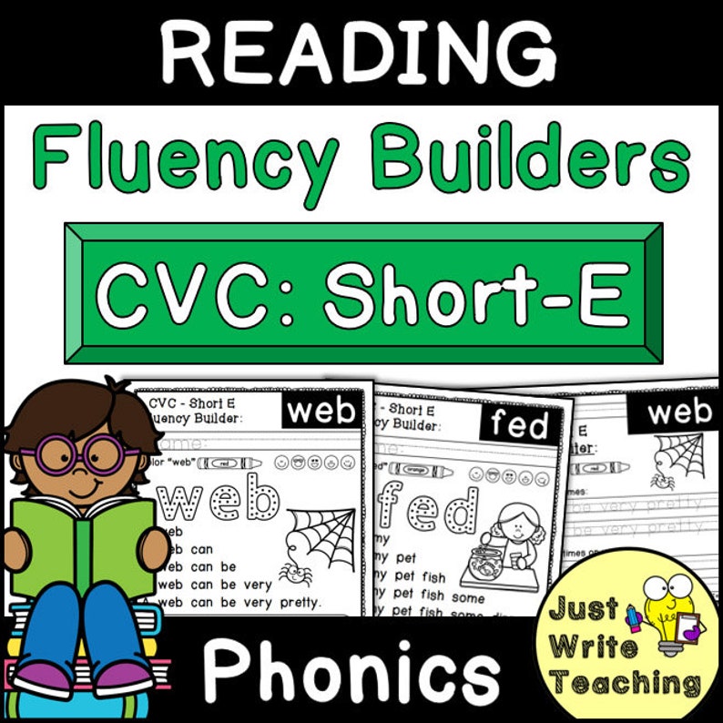 Reading Fluency Builders - CVC Short Vowels - Etsy