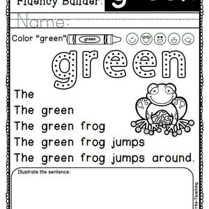 Sight Word Fluency Builders (dolch Second Grade) - Etsy