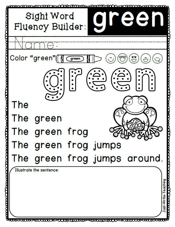 Sight Word Fluency Builders dolch Second Grade - Etsy