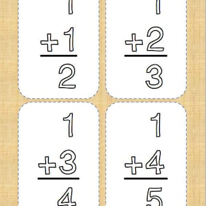 Math Flash Cards Addition Facts & Subtraction Facts (distance Learning ...