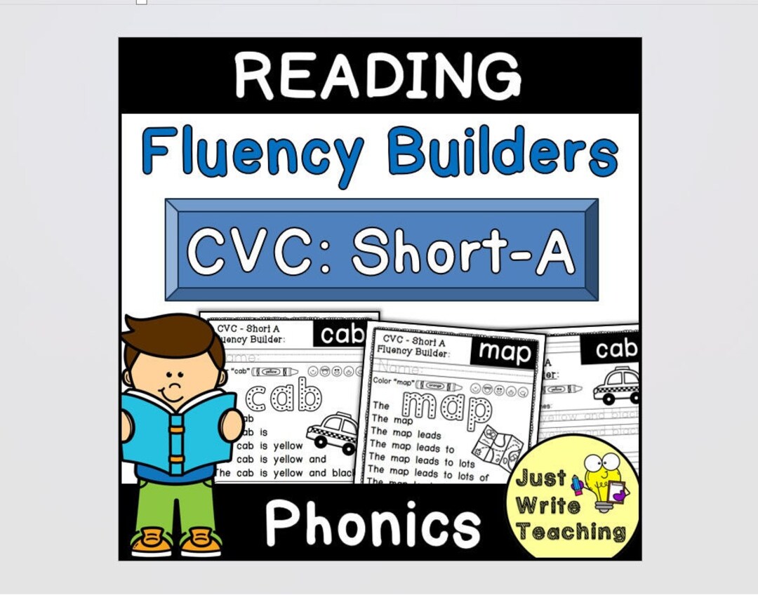 Reading Fluency Builders - CVC Short A - Etsy