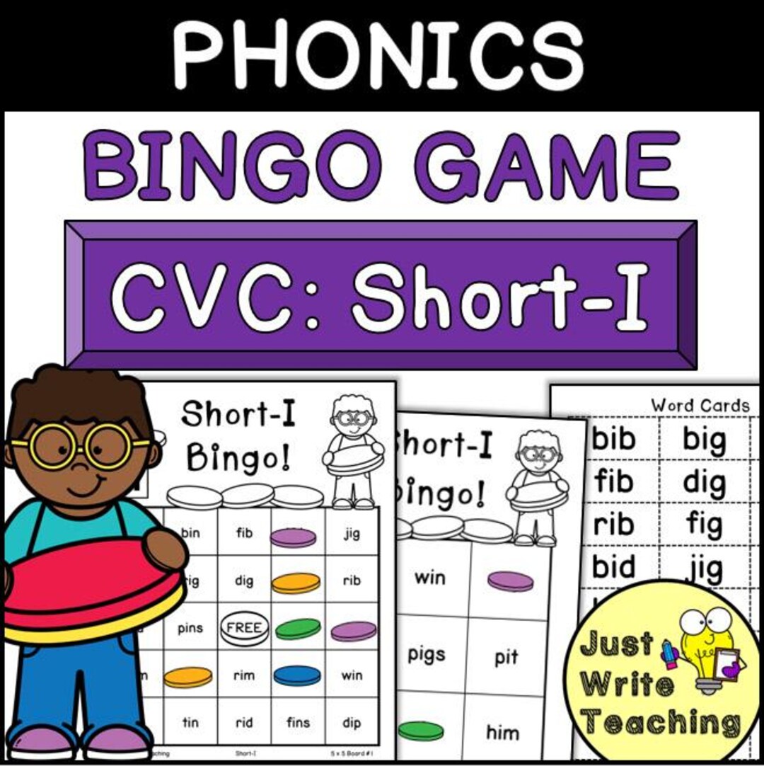 Phonics Word Bingo - CVC Short I - Etsy