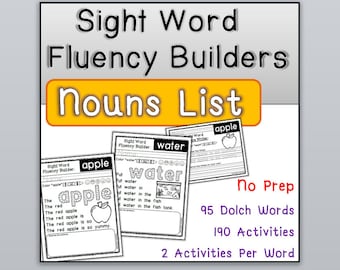 Dolch Nouns List - Etsy