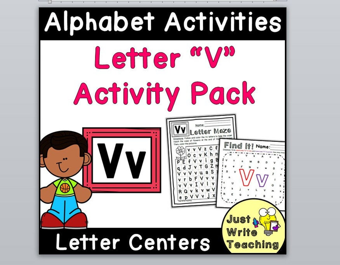 Letter V Practice Games and Activity Pack - Etsy