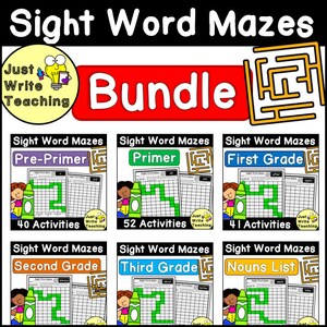 Sight Word Mazes - Centers Bundle - Etsy