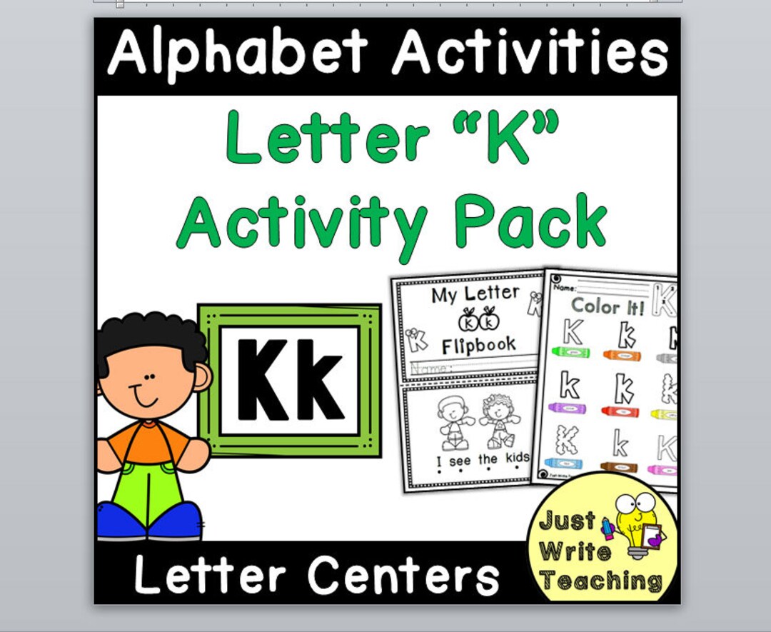 Letter K Practice Games and Activity Pack - Etsy