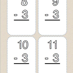Math Flash Cards Addition Facts & Subtraction Facts (distance Learning ...
