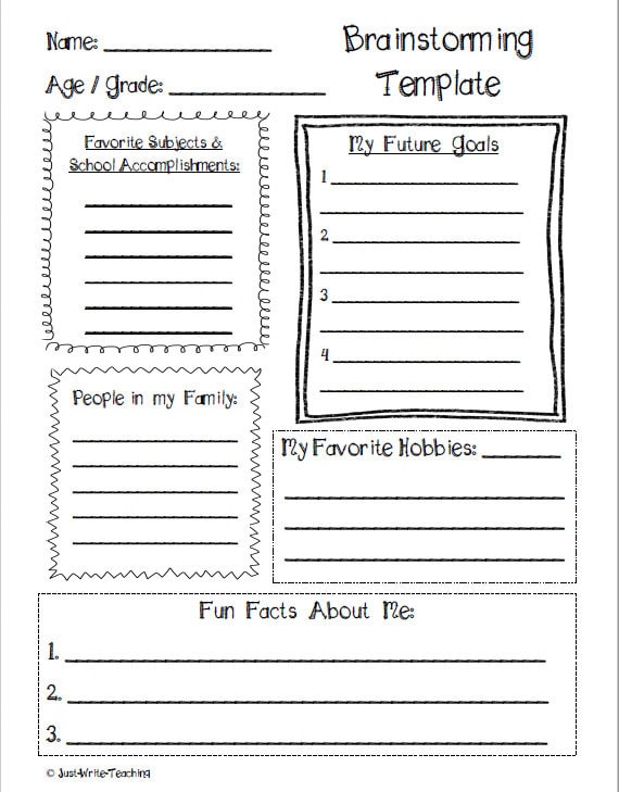 Autobiography Writing Project Book Template (week-long) ~ Distance ...