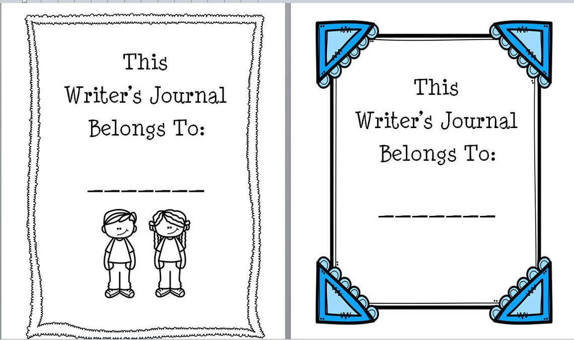 Elementary Writing Journal Book Template - Etsy