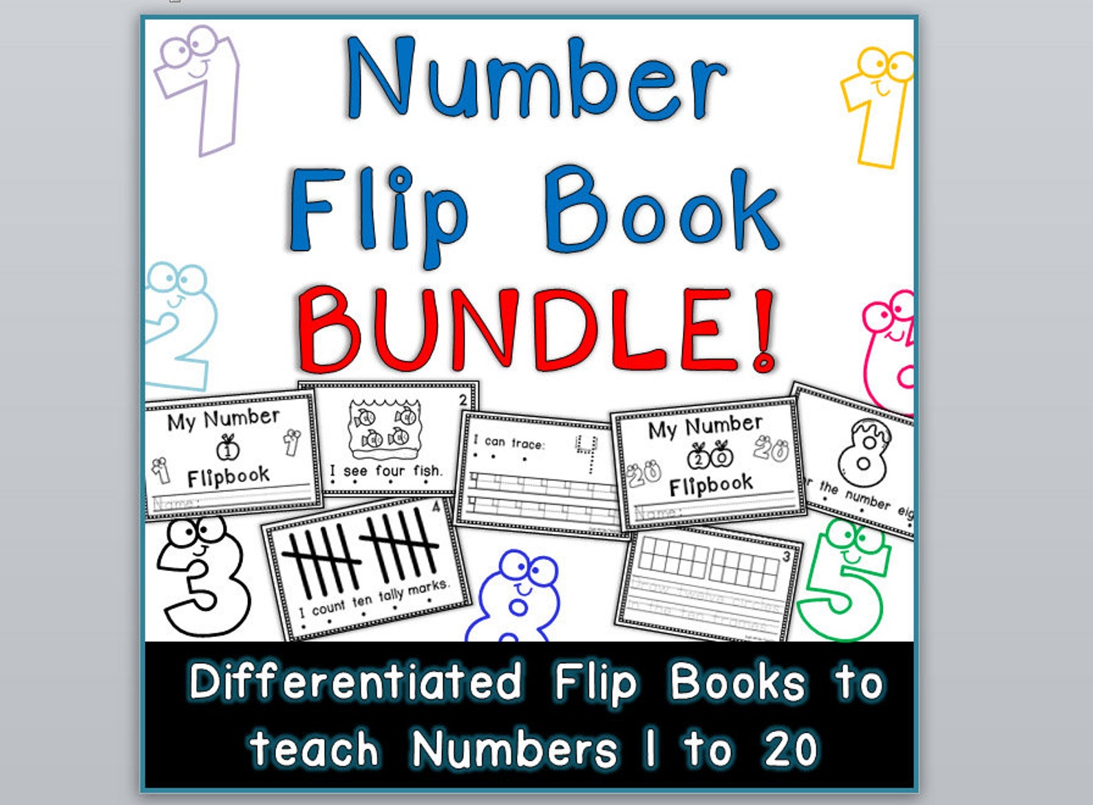 Differentiated Number Flip Books flipbooks 1 to 20 - Etsy