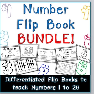 Differentiated Number Flip Books (flipbooks) 1 to 20 - Etsy