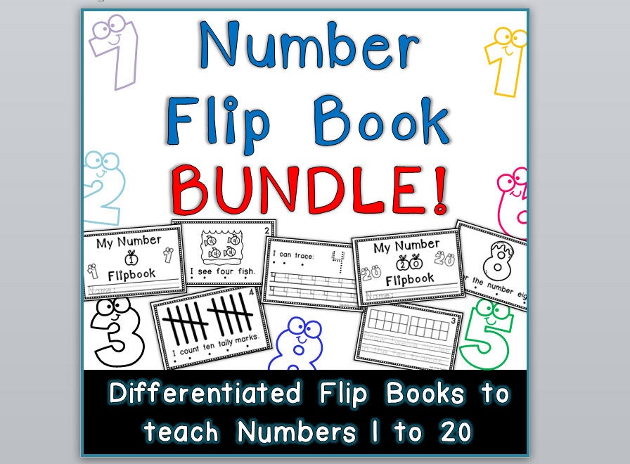 Differentiated Number Flip Books (flipbooks) 1 to 20 - Etsy