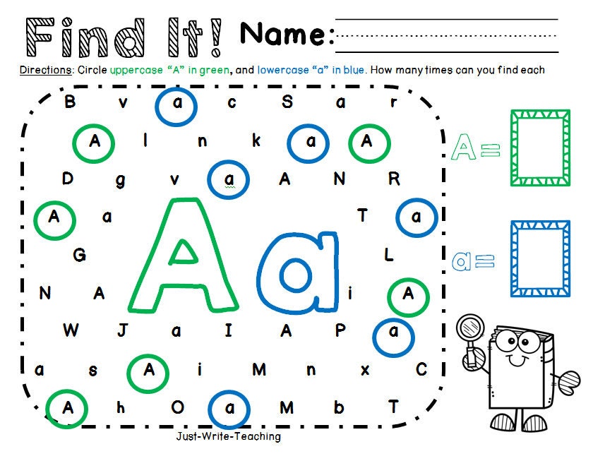 Letter Finds Alphabet Activities A to Z Practice 52 Activities - Etsy