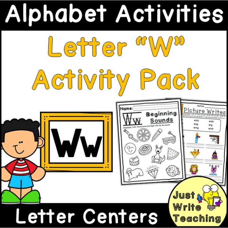 Letter W Practice Games and Activity Pack - Etsy