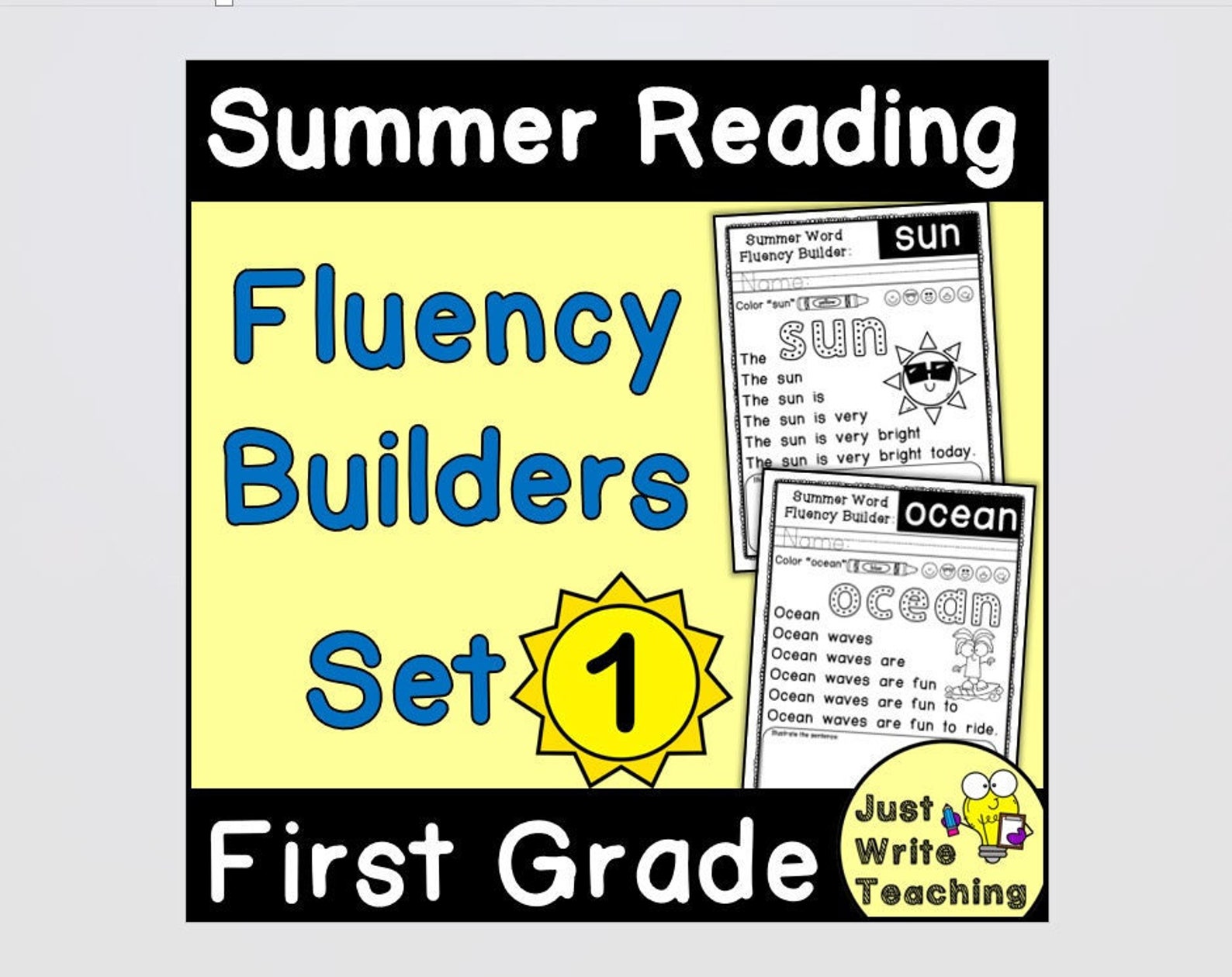 First Grade Summer Reading Fluency Builders - Set 1 - Etsy