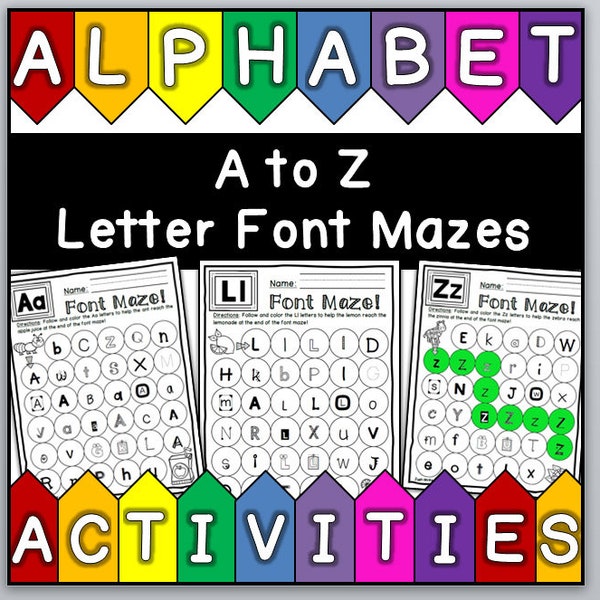 Letter Formation Anchor Charts Alphabet Activities A to Z 26 Charts - Etsy