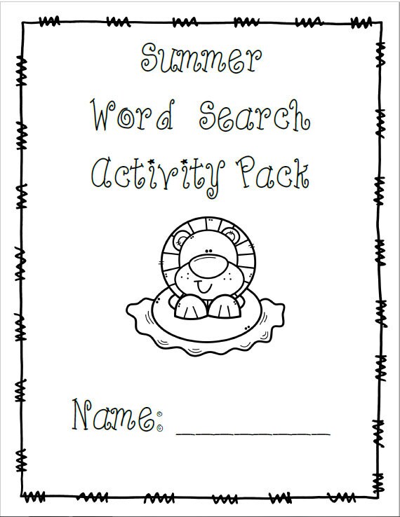Summer Word Search Activity Pack - Etsy