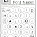 Letter Font Mazes - Alphabet Activities - A to Z Practice (26 Sheets ...