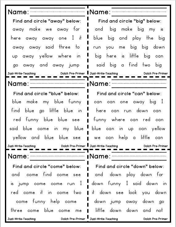 Dolch Sight Word Centers Task Cards BUNDLE - Etsy
