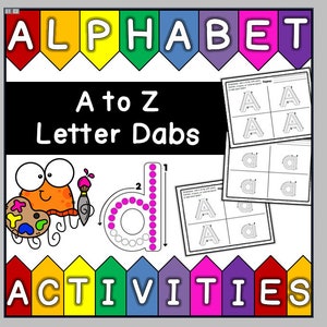 Letter Dabs - Alphabet Activities - A to Z Practice (78 Pages) - Etsy