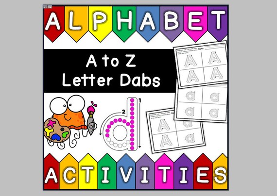 Letter Dabs Alphabet Activities A to Z Practice 78 Pages | Etsy