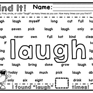 Dolch Third Grade Sight Word Find It Activities - Etsy