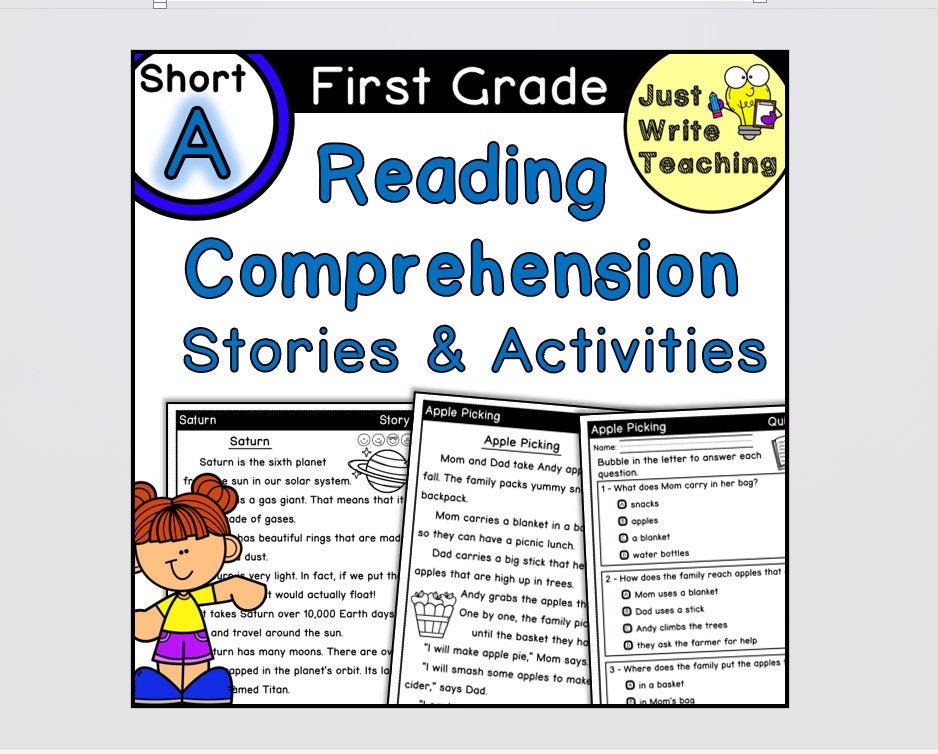 First Grade Reading Comprehension - Short A Texts, Activities, Skills ...
