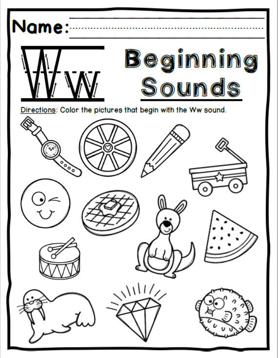 Letter W Practice Games and Activity Pack - Etsy
