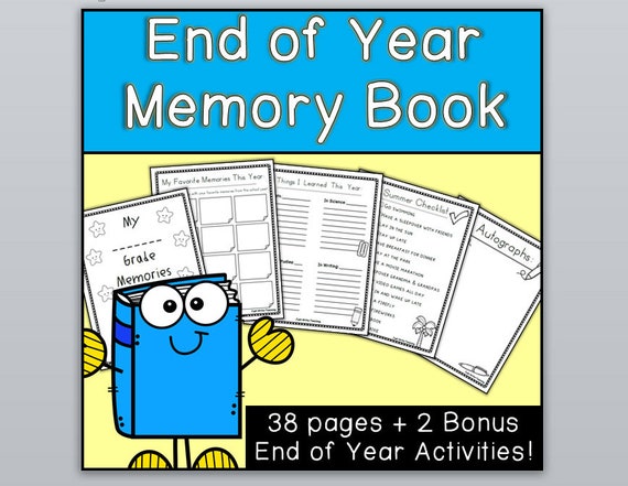 End of Year Memory Book and Activities - Etsy