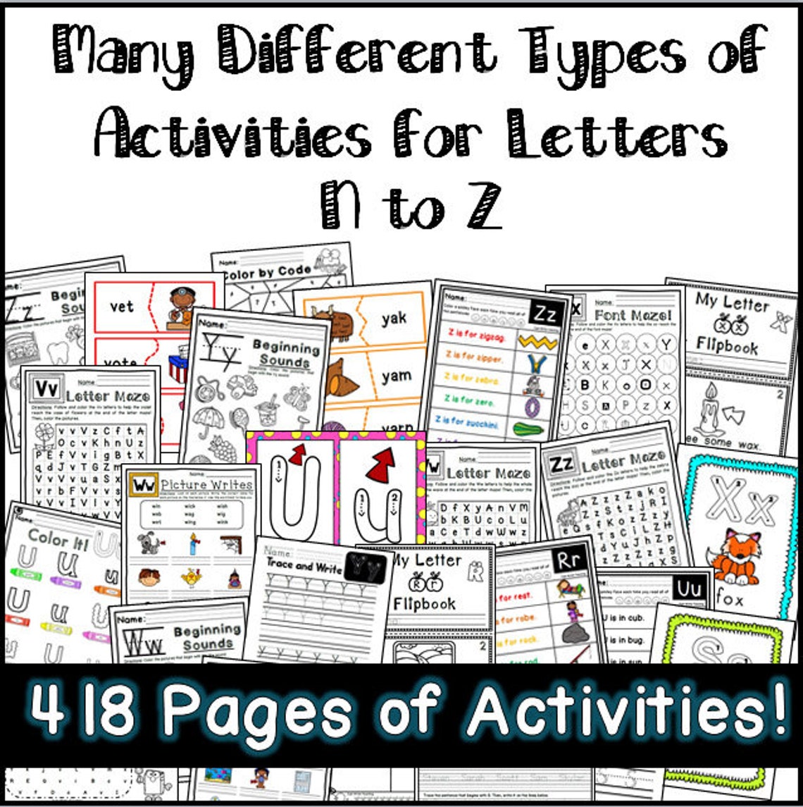 Phonics Letter of the Week Growing MEGA Bundle N to Z - Etsy