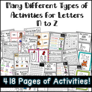 Phonics Letter of the Week Growing MEGA Bundle - N to Z - Etsy