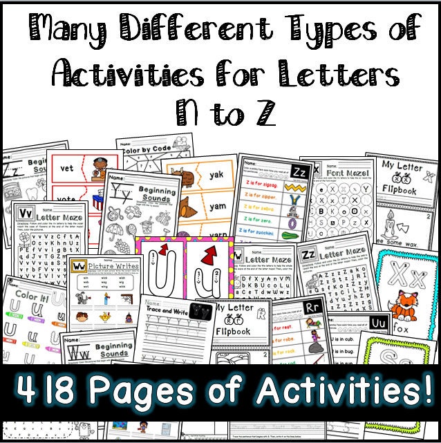 Phonics Letter of the Week Growing MEGA Bundle N to Z - Etsy