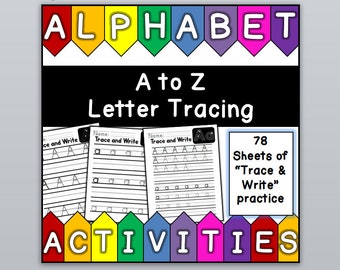 Practice Alphabet - Etsy