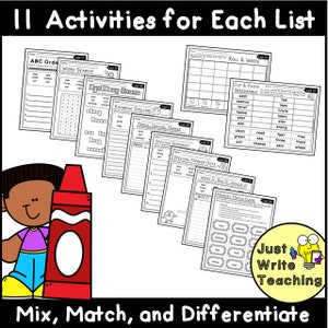 First Grade Spelling Curriculum - Back to School - Etsy