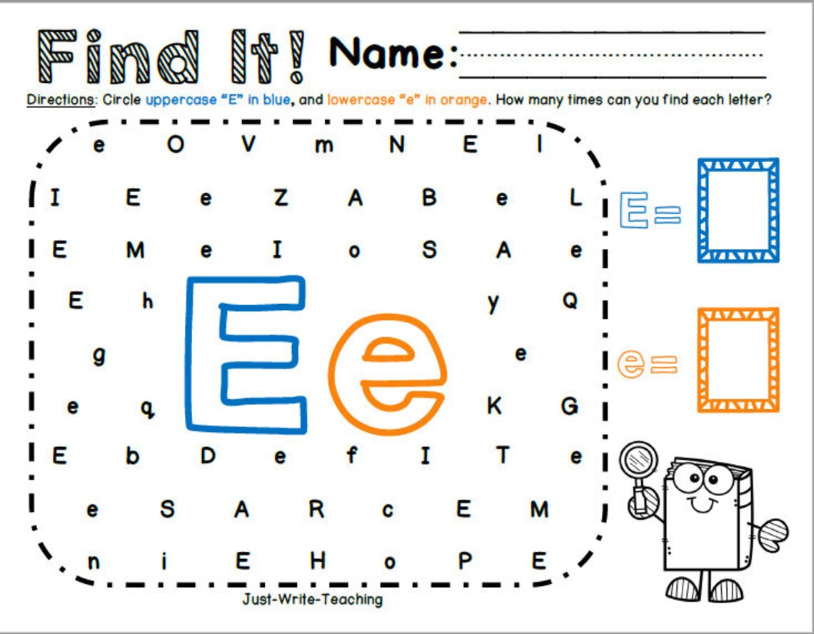Letter E Practice Games and Activity Pack - Etsy