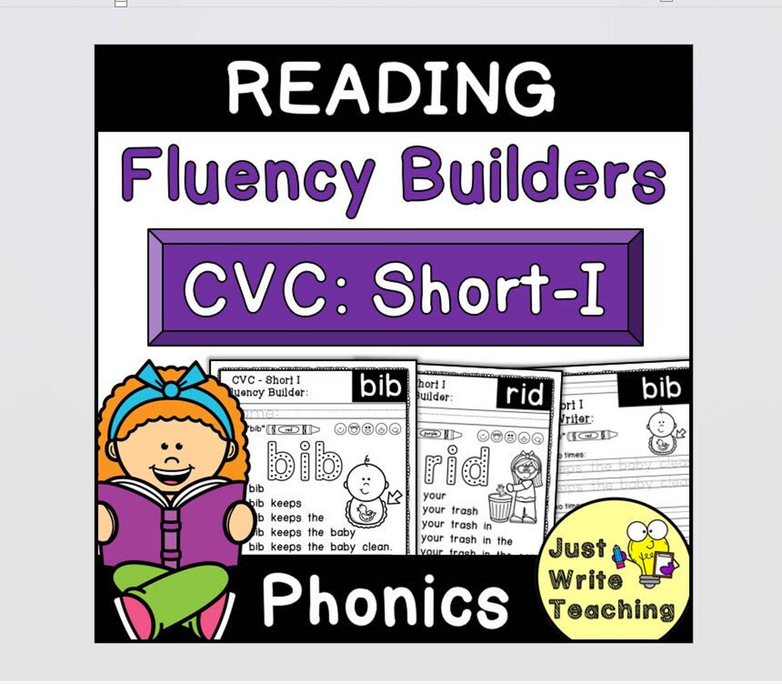 Reading Fluency Builders - CVC Short I - Etsy