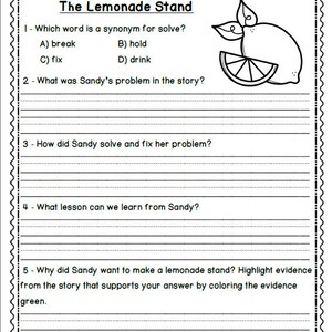 Rising Second Grade Summer Reading Packet (first Grade Review) - Etsy