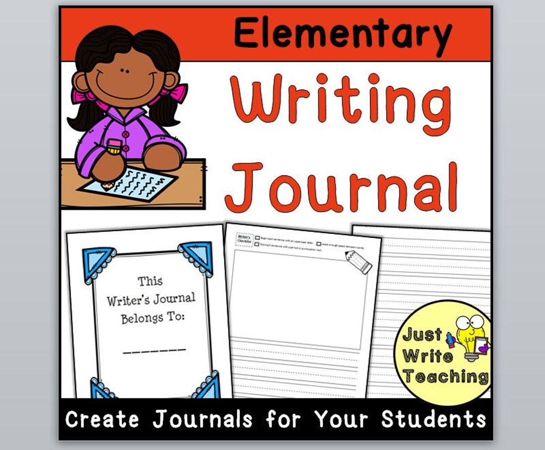 Elementary Writing Journal Book Template - Etsy