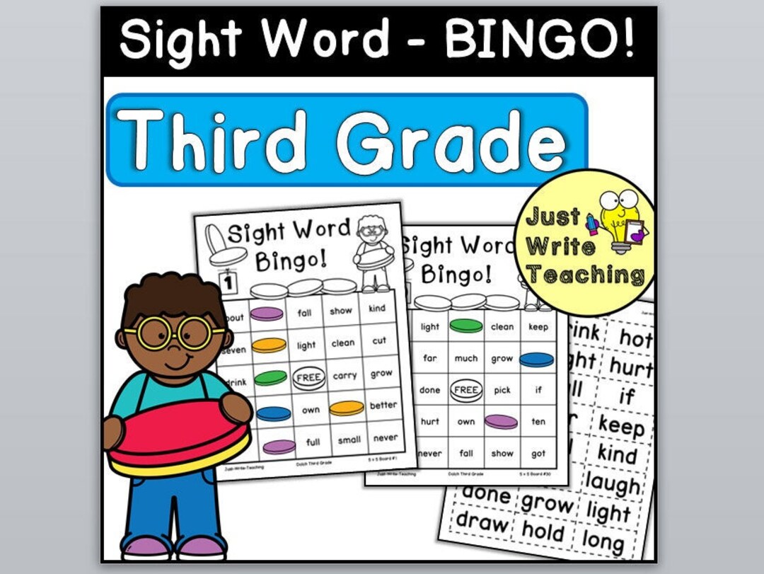 Sight Word Bingo - Dolch Third Grade - Etsy