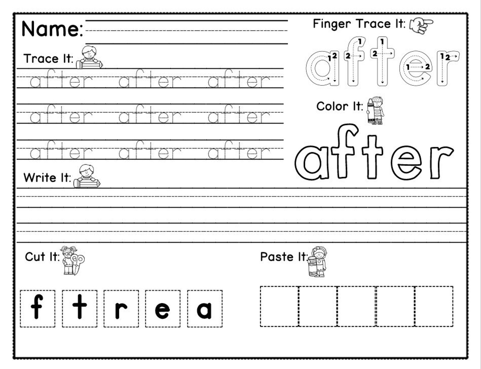 First Grade Sight Word Tracers - Etsy
