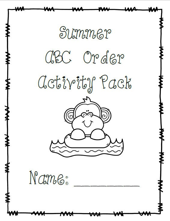 Summer ABC Order Activity Pack - Etsy
