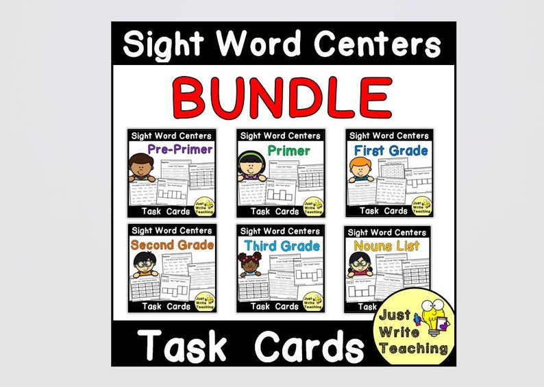 Dolch Sight Word Centers - Task Cards BUNDLE - Etsy