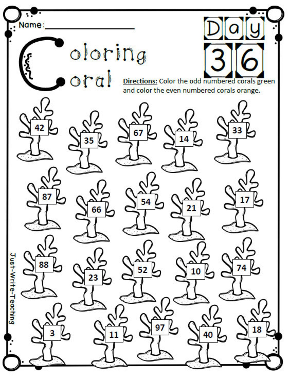 Summer Math Packet Rising Second Grade First Grade Review 50 Sheets