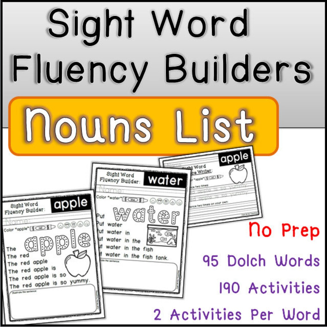 Sight Word Fluency Builders MEGA BUNDLE - Etsy