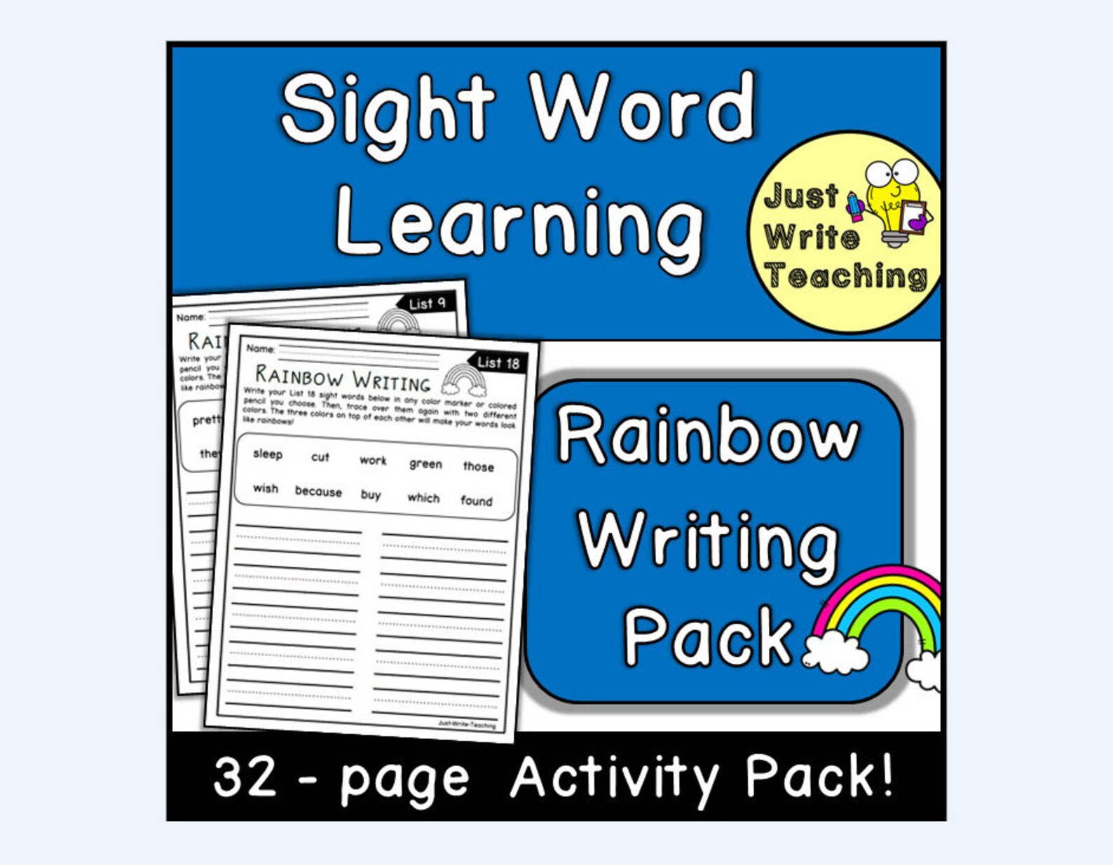 Sight Word Rainbow Writing Activities | Etsy