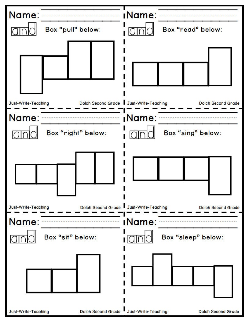 Dolch Second Grade Sight Word Task Cards - Etsy
