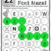 Letter Font Mazes - Alphabet Activities - A to Z Practice (26 Sheets ...