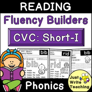 Reading Fluency Builders - CVC Short Vowels - Etsy