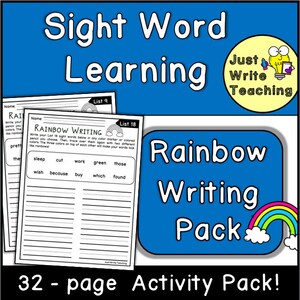 Sight Word Rainbow Writing Activities - Etsy